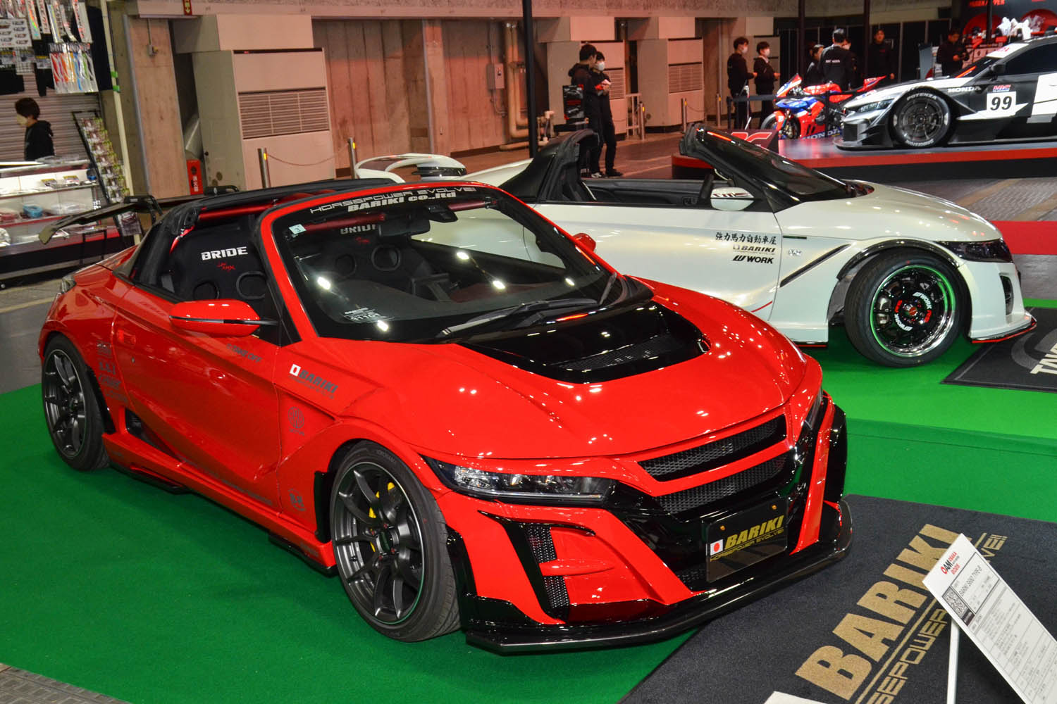 ホンダ「S660」専用エアロが新登場！「カプチーノ」「コペン」に続くBARIKIのデザインも仕上げもクールな2台の紅白デモカーに大注目 | AUTO MESSE WEB（オートメッセウェブ ...